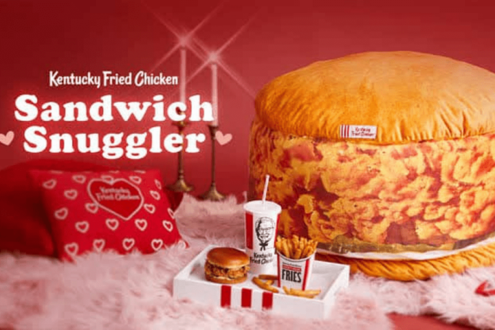 KFC Chicken Sandwich Snuggler: Pillow For Season of Love